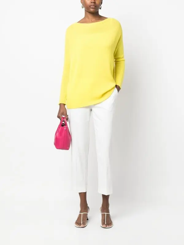 Fabiana Filippi Boat-neck Cashmere Jumper - Yellow