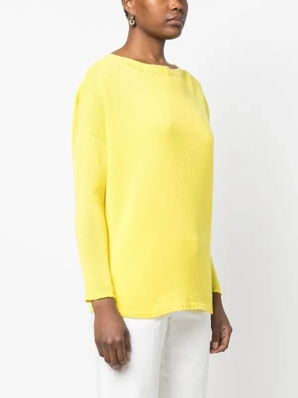 Fabiana Filippi Boat-neck Cashmere Jumper - Yellow