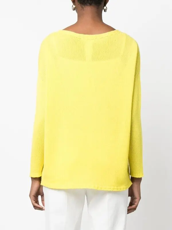 Fabiana Filippi Boat-neck Cashmere Jumper - Yellow