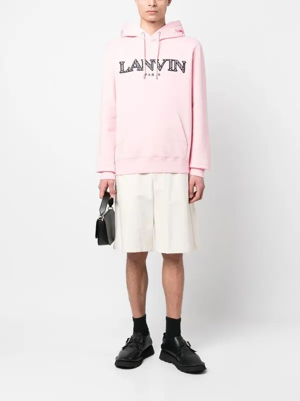 LANVIN Embroidered-logo Cotton Hoodie