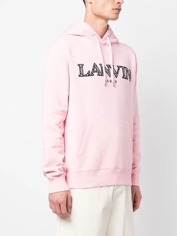 LANVIN Embroidered-logo Cotton Hoodie