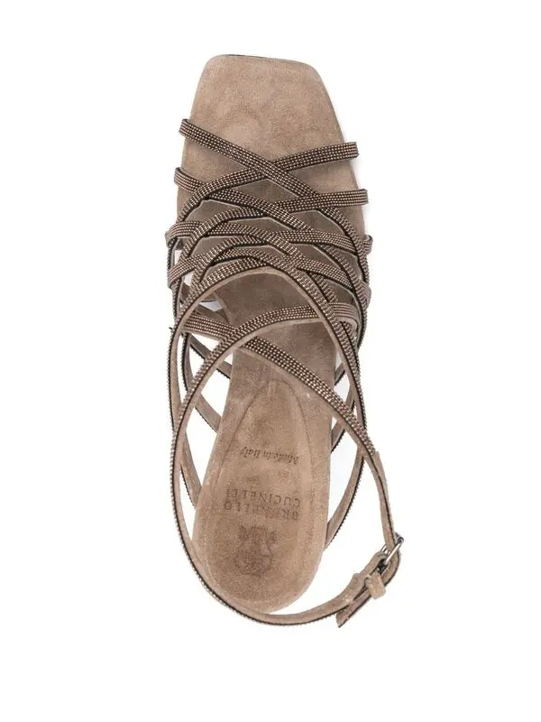 Brunello Cucinelli Rhinestone High-heeled Sandals