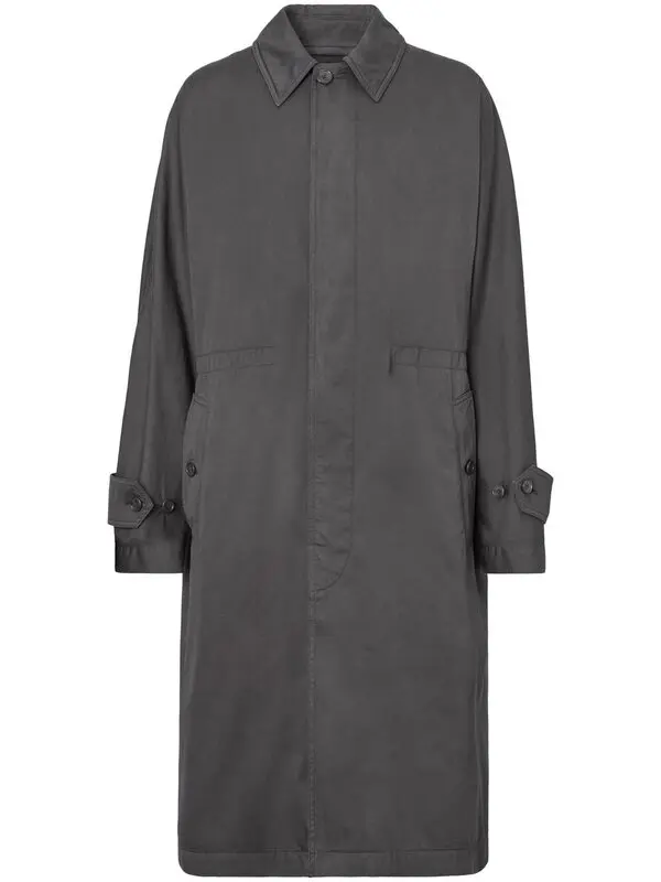 Burberry Cotton Twill Car Coat - Grey