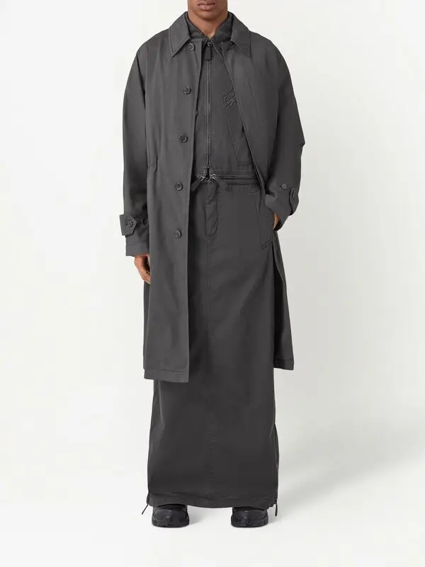 Burberry Cotton Twill Car Coat - Grey
