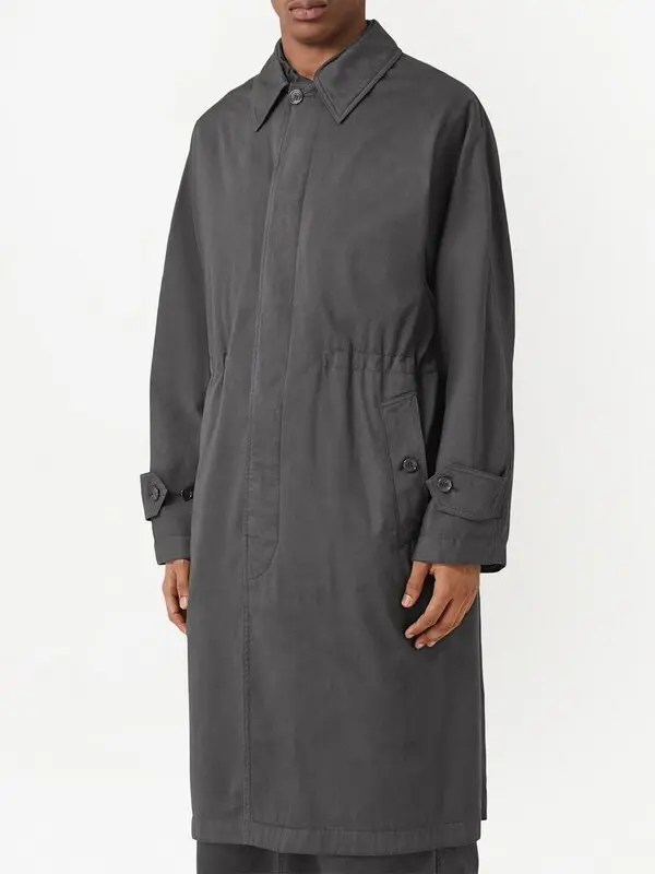 Burberry Cotton Twill Car Coat - Grey