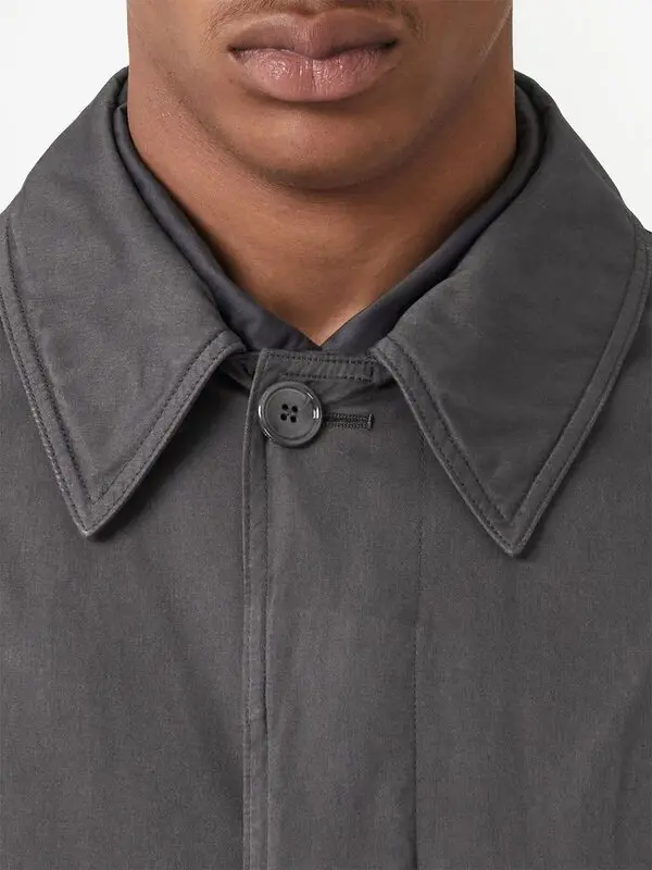 Burberry Cotton Twill Car Coat - Grey
