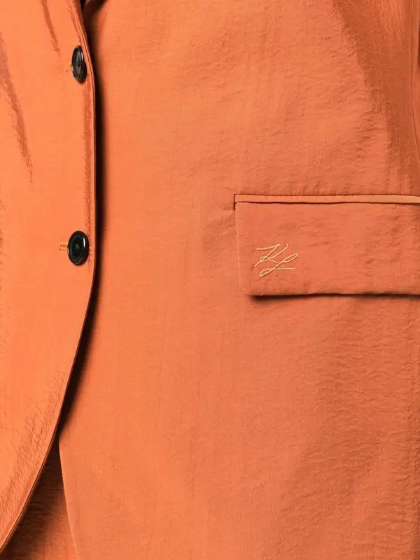 Karl Lagerfeld Longline Tailored Waistcoat - Orange
