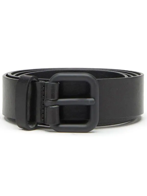 DIESEL® B-inlay Leather Belt - Black
