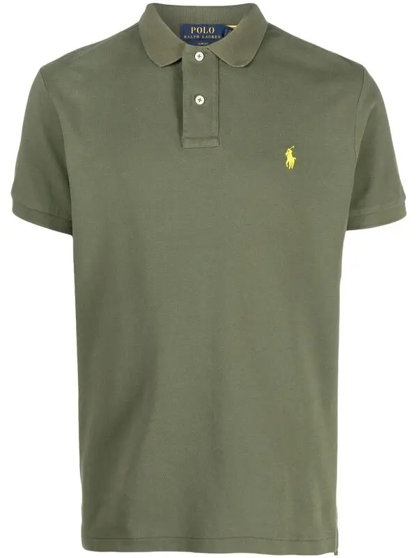 Polo Ralph Lauren Embroidered-logo Detail Polo Shirt - Green
