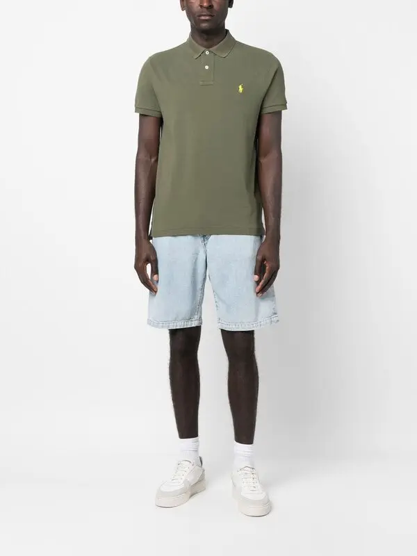 Polo Ralph Lauren Embroidered-logo Detail Polo Shirt - Green