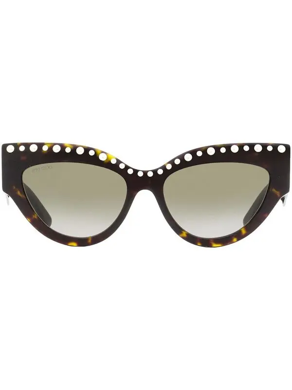 JIMMY CHOO Tortoiseshell Cat-eye Sunglasses - Brown