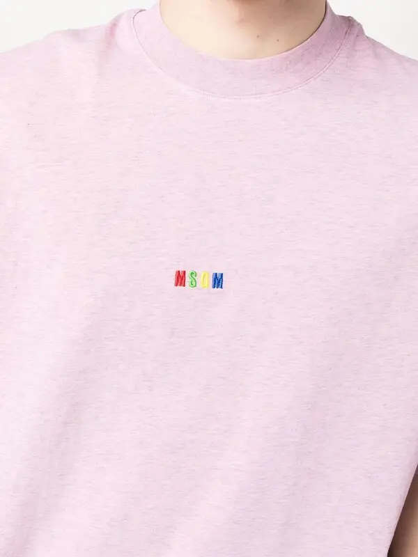 MSGM Embroidered-logo Cotton T-shirt