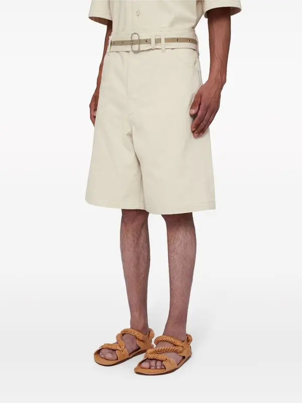 JIL SANDER Belted Bermuda Shorts - Neutrals