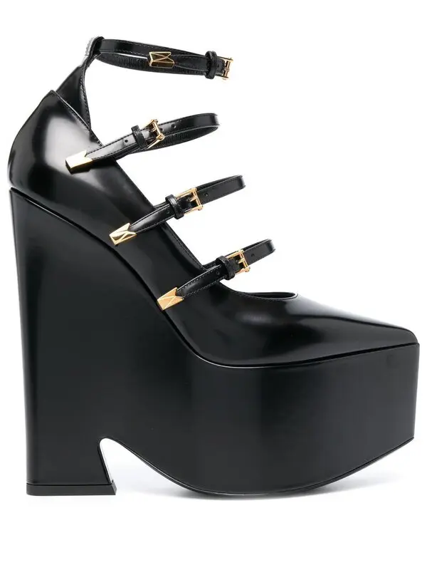 Versace Tempest Platform Pumps - Black