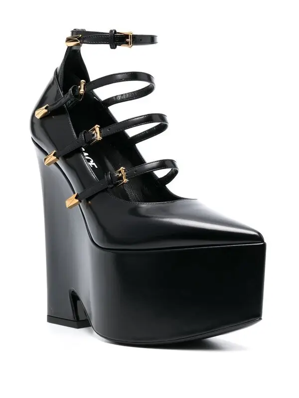 Versace Tempest Platform Pumps - Black