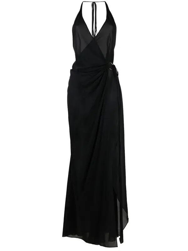 LOUISA BALLOU Semi-sheer Maxi Dress