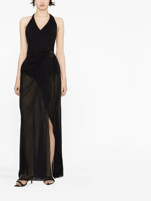 LOUISA BALLOU Semi-sheer Maxi Dress
