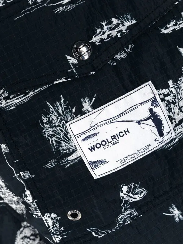 Woolrich Graphic Print Elasticated Waist Shorts
