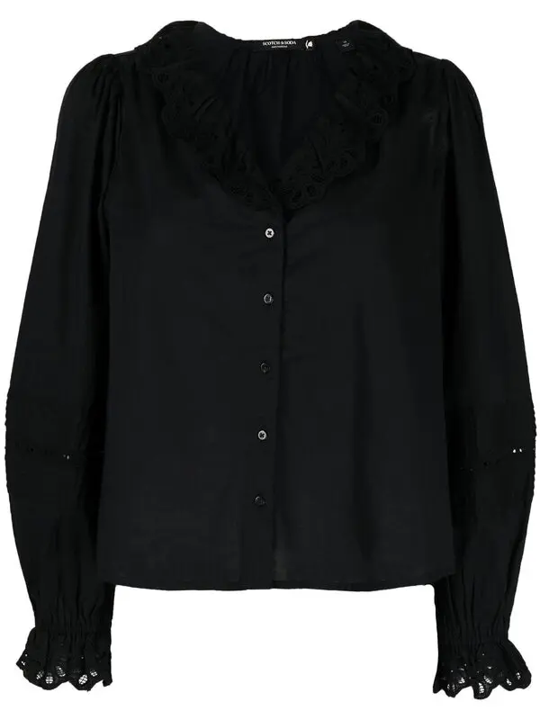 Scotch & Soda Ruffle Collar Shirt