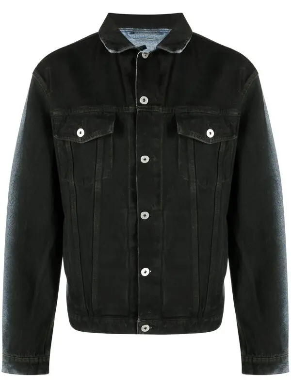Heron Preston Gradient-effect Denim Jacket - Black