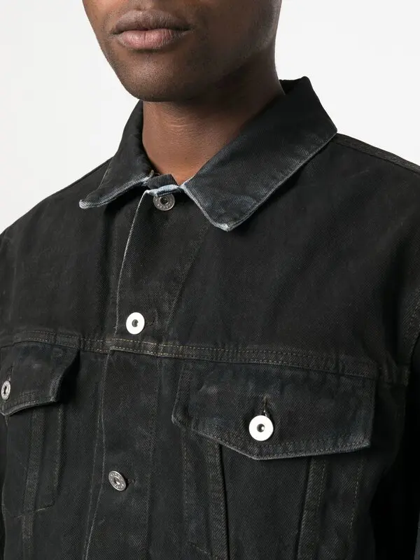 Heron Preston Gradient-effect Denim Jacket - Black