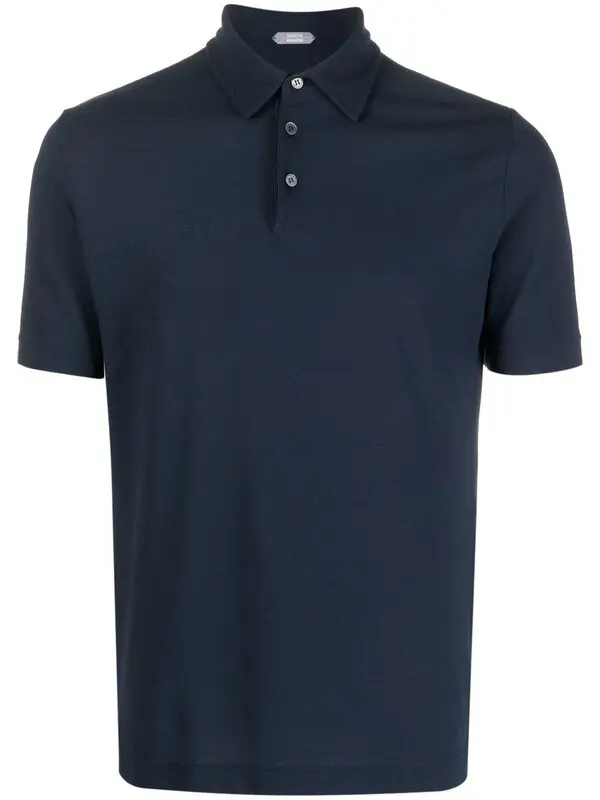 ZANONE Ice Cotton Polo Shirt - Blue