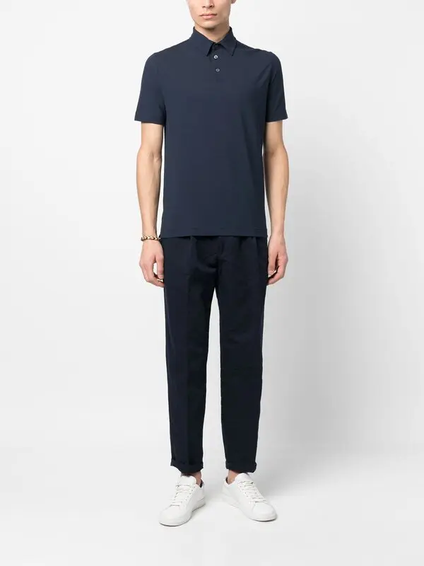 ZANONE Ice Cotton Polo Shirt - Blue