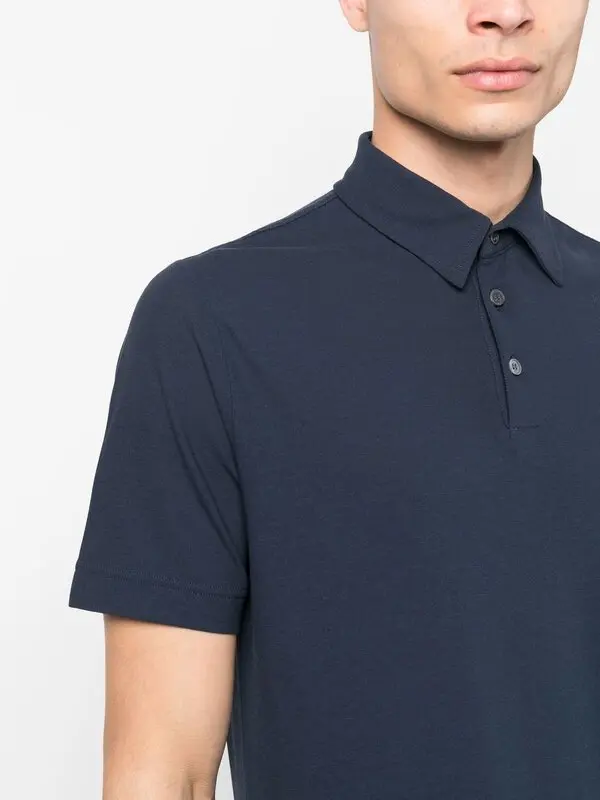 ZANONE Ice Cotton Polo Shirt - Blue