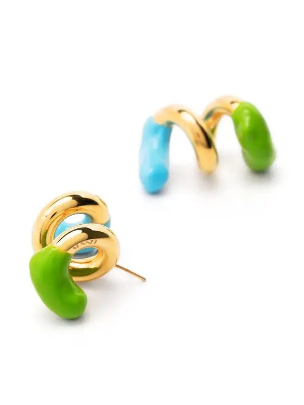 Sunnei Small Curly Earrings - Gold