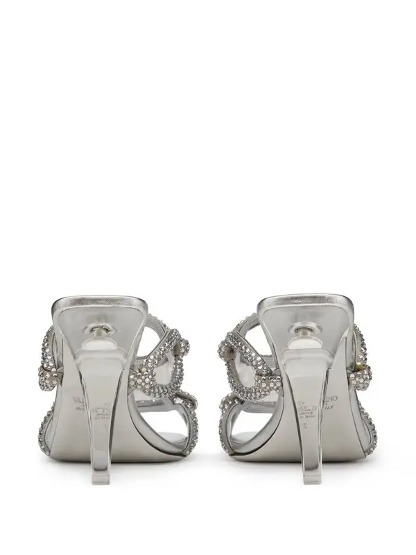 Valentino Garavani 100mm Chain 1967 Sandals - Silver