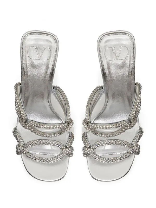 Valentino Garavani 100mm Chain 1967 Sandals - Silver