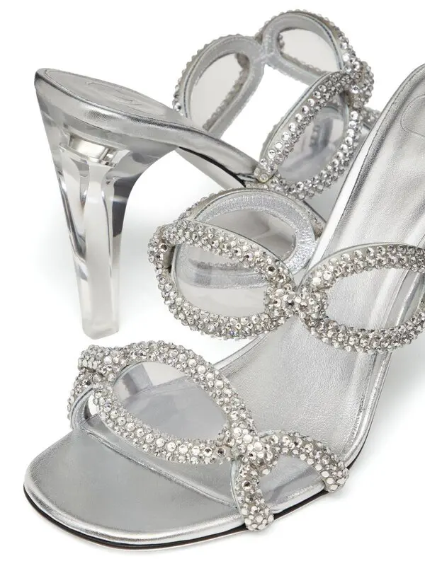 Valentino Garavani 100mm Chain 1967 Sandals - Silver
