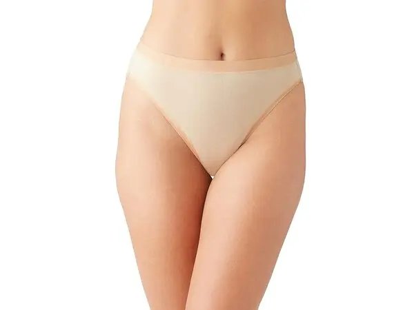 Wacoal Understated Cotton Hi Cut Underwear Rose - Bone