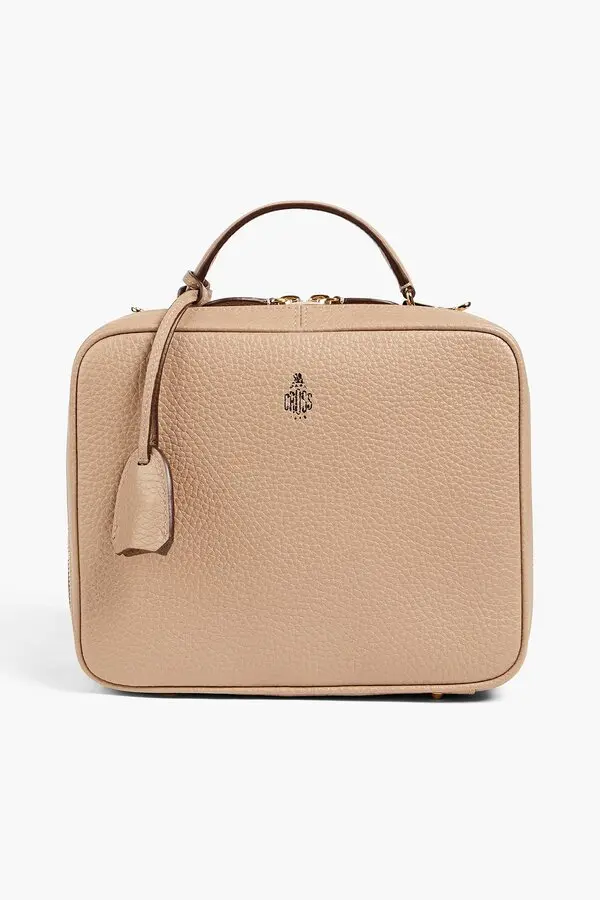 MARK CROSS Laura Pebbled-leather Tote White