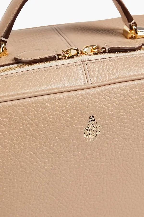 MARK CROSS Laura Pebbled-leather Tote White