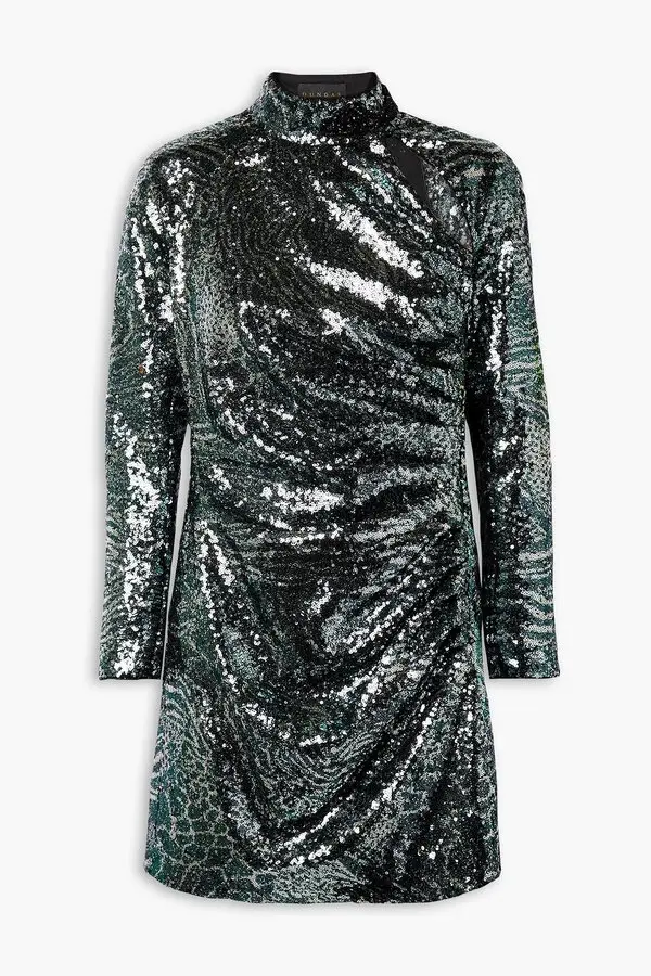 dundas green sequin dress DUNDAS GREEN SEQUIN DRESS main image 1