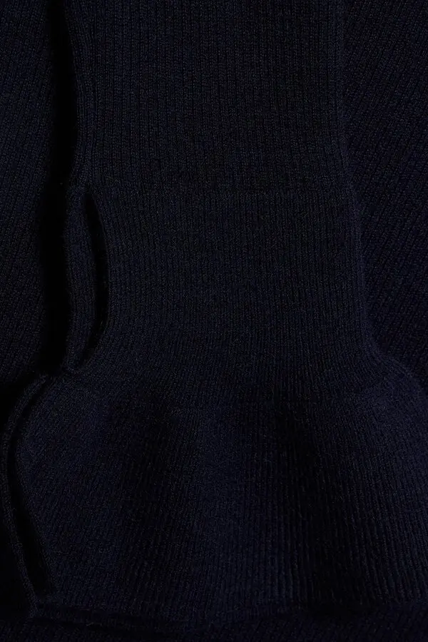 Safiyaa Ginny Ribbed Cashmere Sweater With Fluted Cuffs