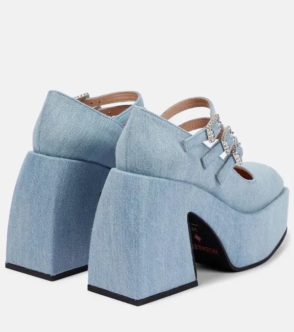 NODALETO Bulla Marietta Denim Platform Pumps