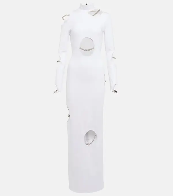 CHRISTOPHER KANE Embellished Maxi Dress - White