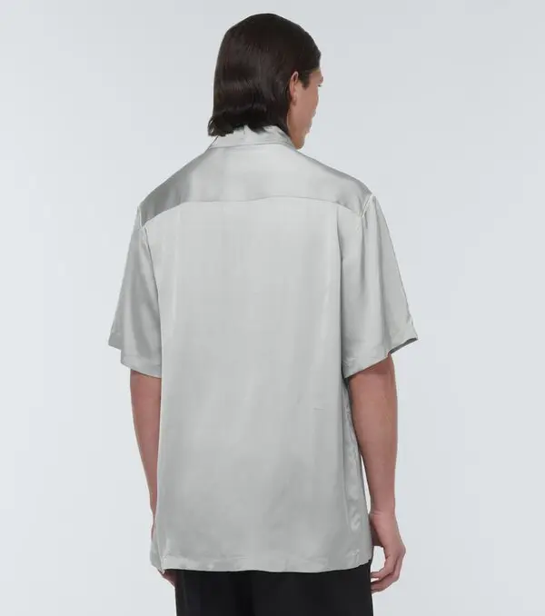 JIL SANDER Shirt 36 Satin Bowling Shirt