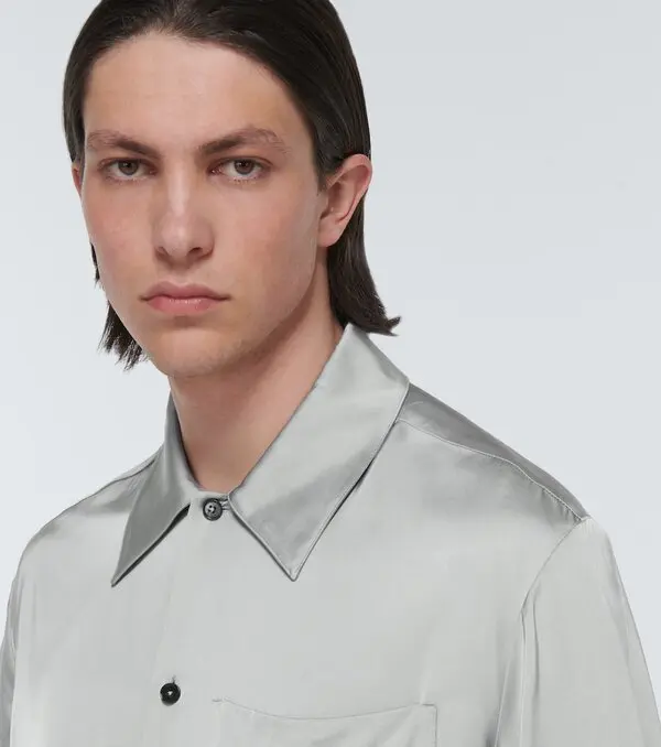 JIL SANDER Shirt 36 Satin Bowling Shirt