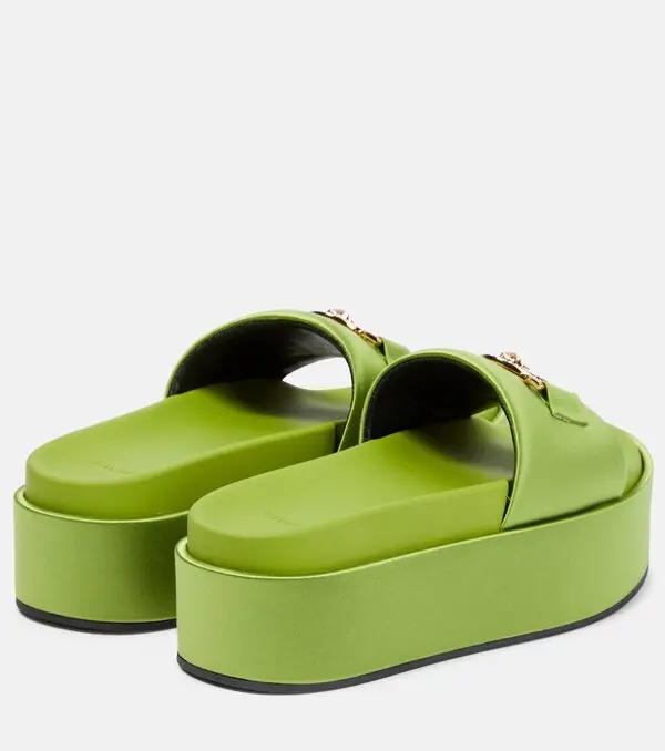 Versace Medusa Biggie Satin Platform Slides