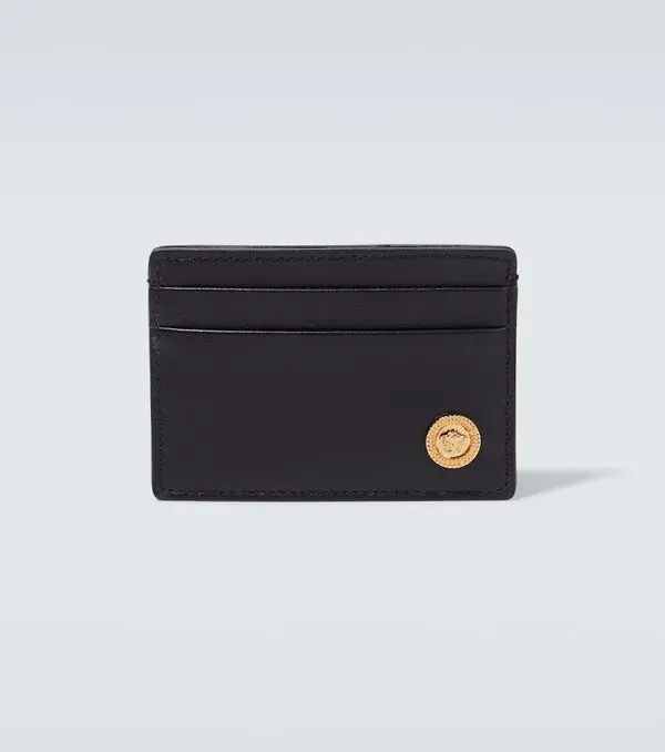 Versace Medusa Leather Card Holder - Black