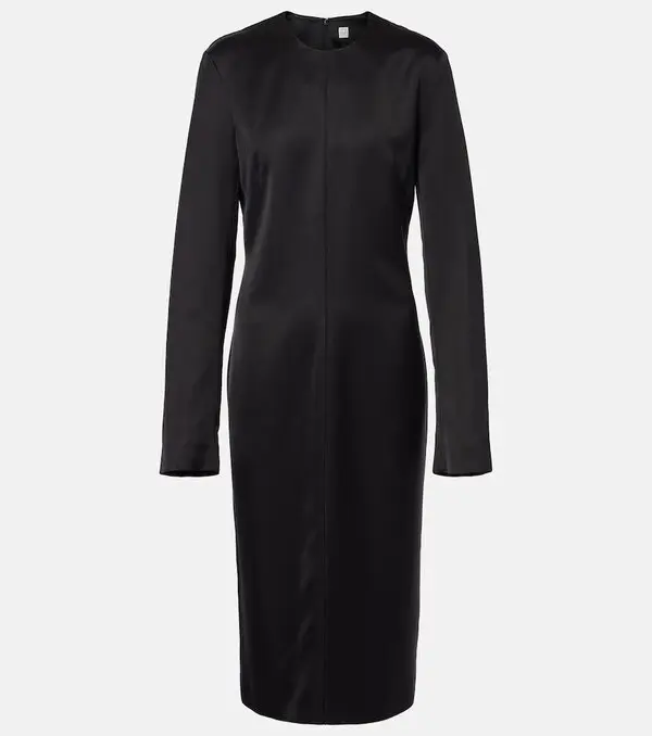 TOTEME Satin Midi Dress - Black