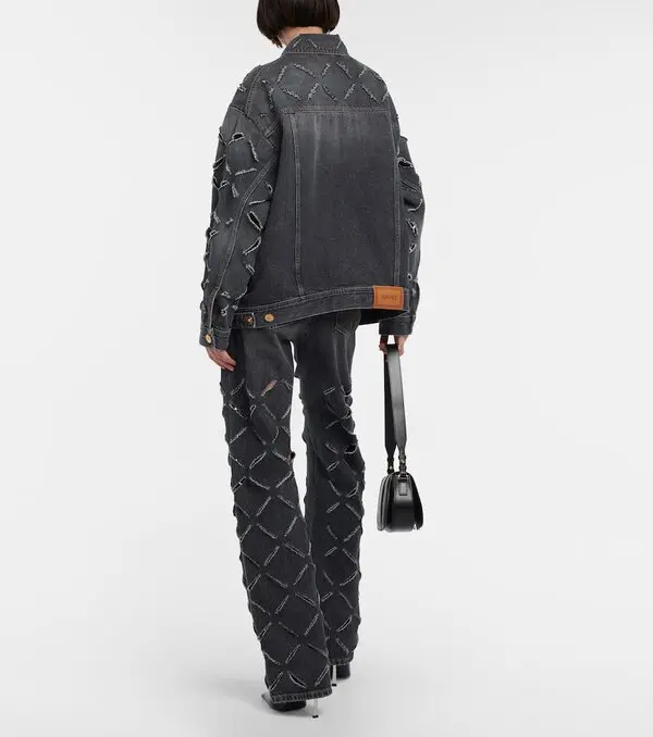 Versace Distressed Denim Jacket