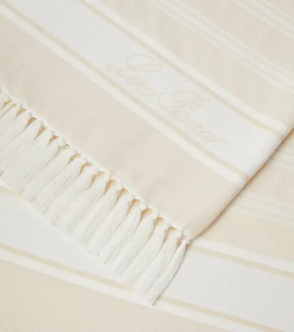 Loro Piana Striped Cotton Beach Towel - Beige