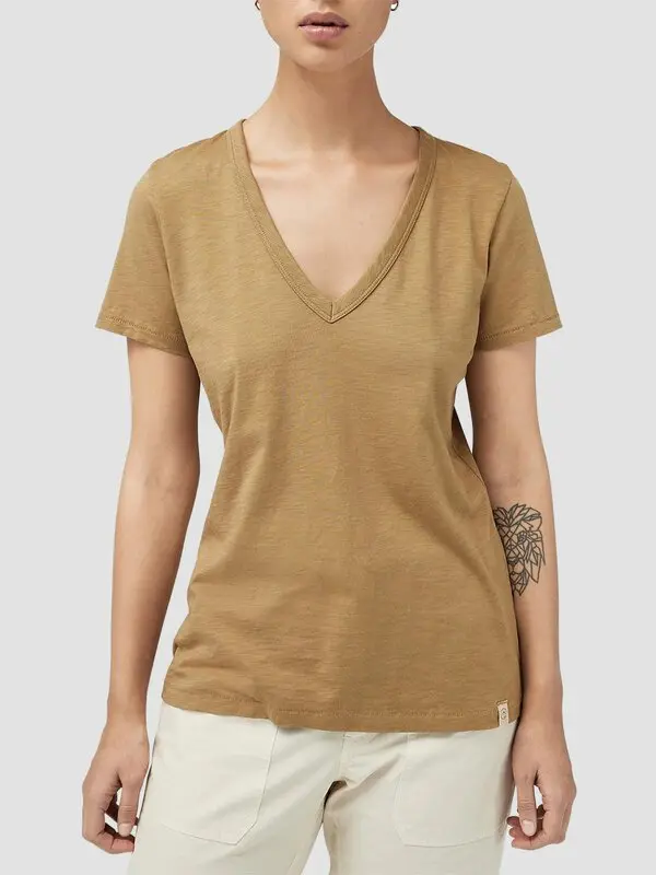 Rag & Bone The Slub V-neck T-shirt - Khaki