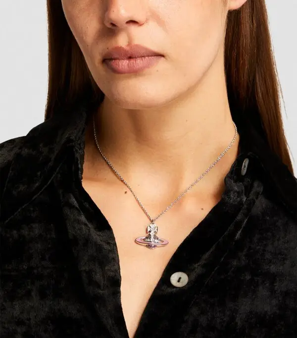 R*様 ロイヤルオーダーVivienne Westwood silver925ネ Vivienne Westwood Crystal-Embellished Roxanne Necklace - Silver