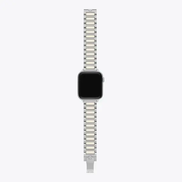 Tory Burch Kira Band For Apple Watch - Silver/ivory
