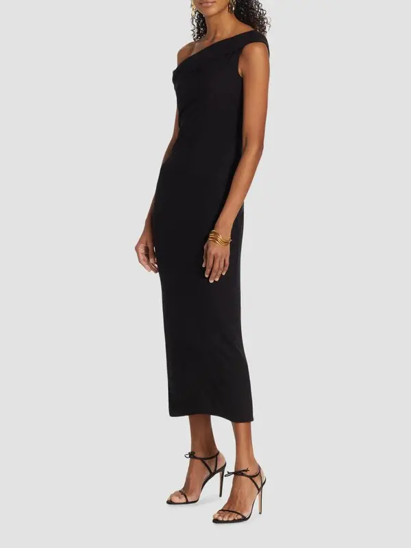 REFORMATION Jaman Draped One-shoulder Midi-dress